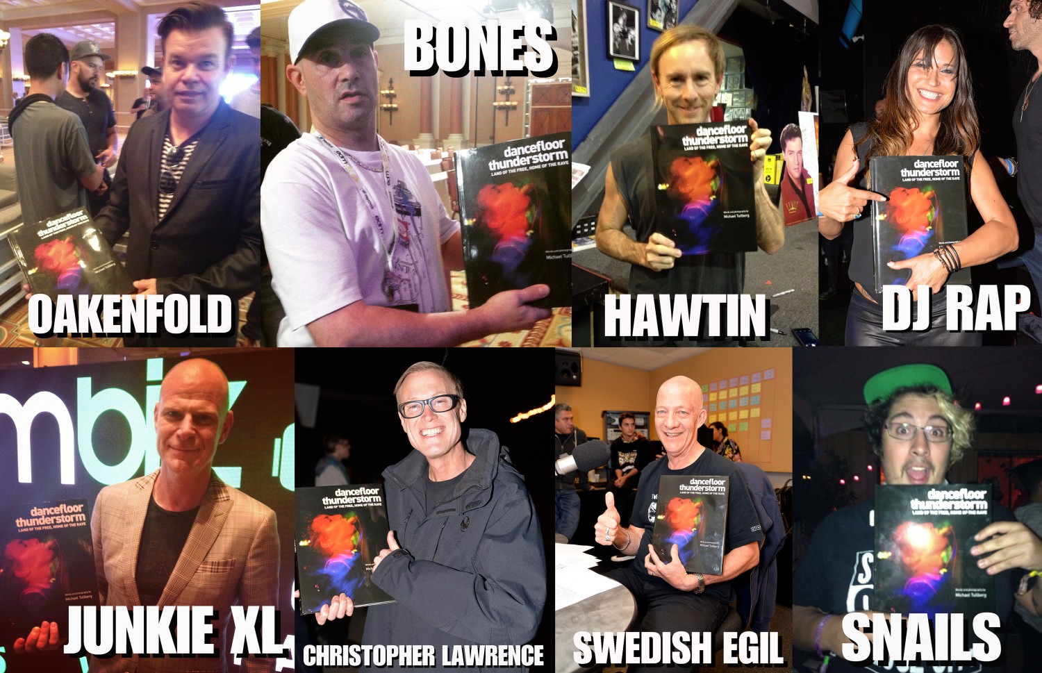Legendary DJs love DANCEFLOOR THUNDERSTORM rave photo book!!
